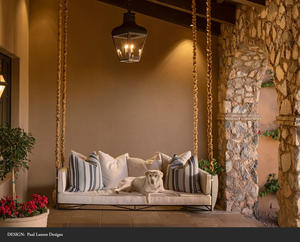 Amalfi Sofa Swing custom made by Amalfi Living for porches and patios